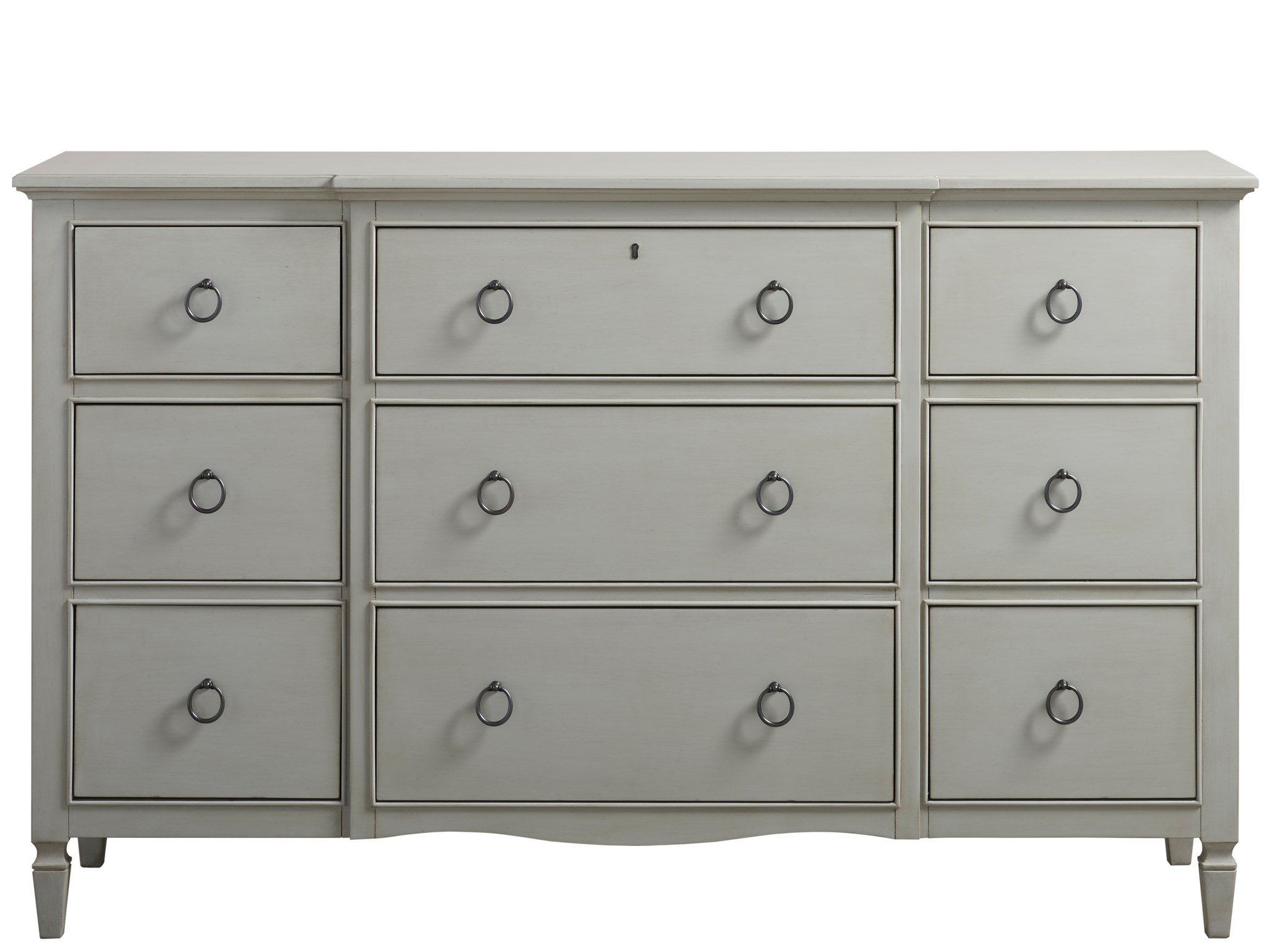 FRENCH GRAY NINE DRAWER DRESSER | Domicile Furniture