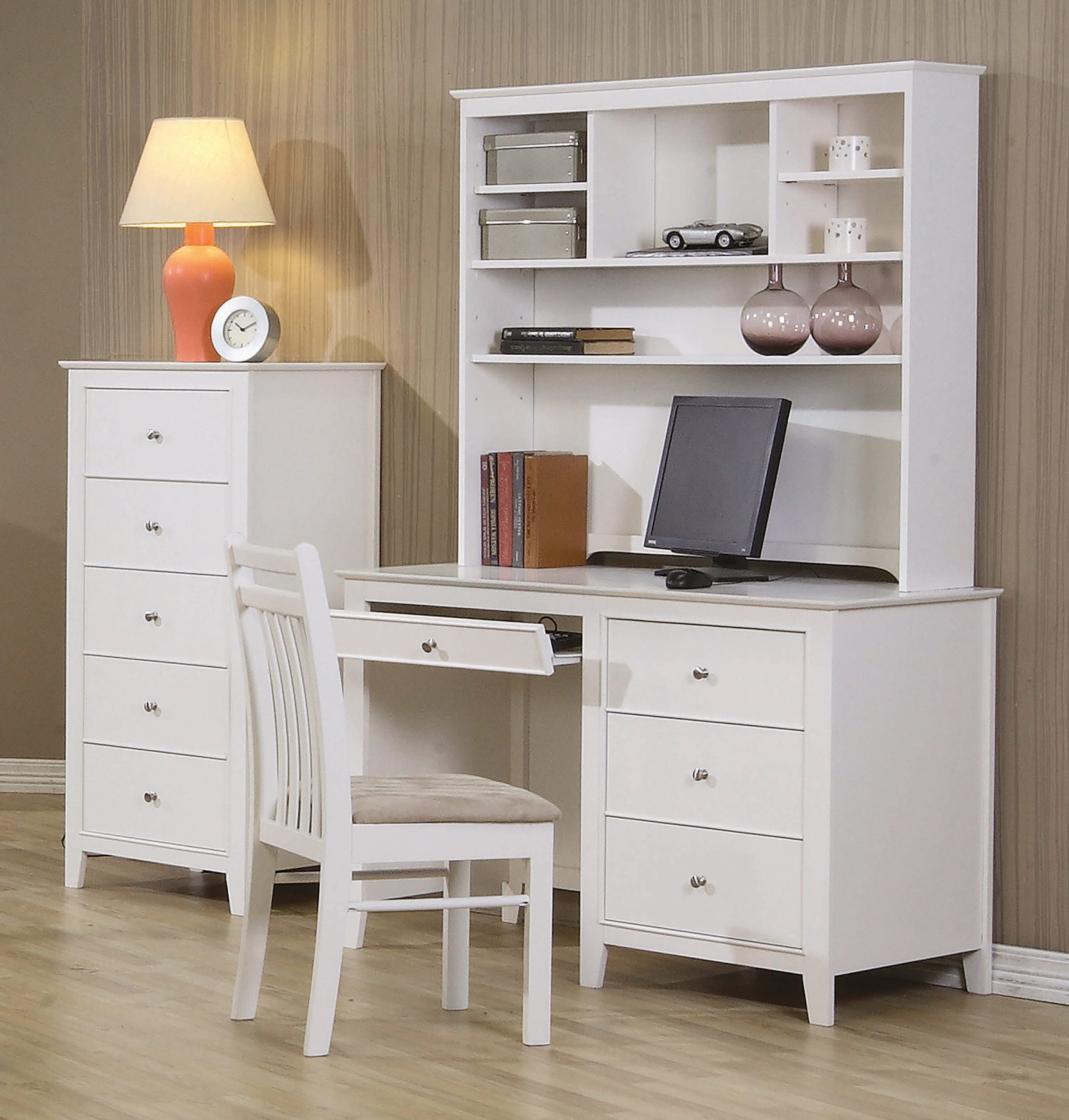 Selena 3-Drawer Computer Desk Storage Buttermilk | Domicile Furniture