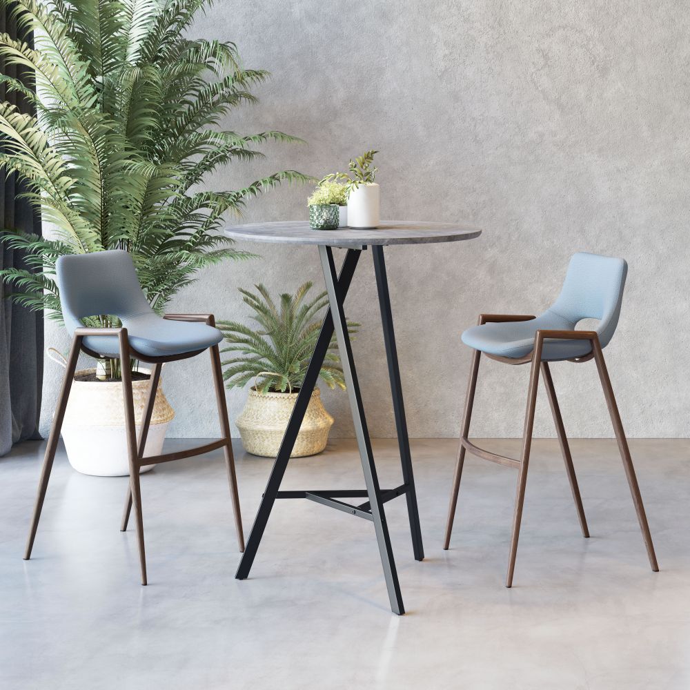 Metz Bar Table Gray | Domicile Furniture